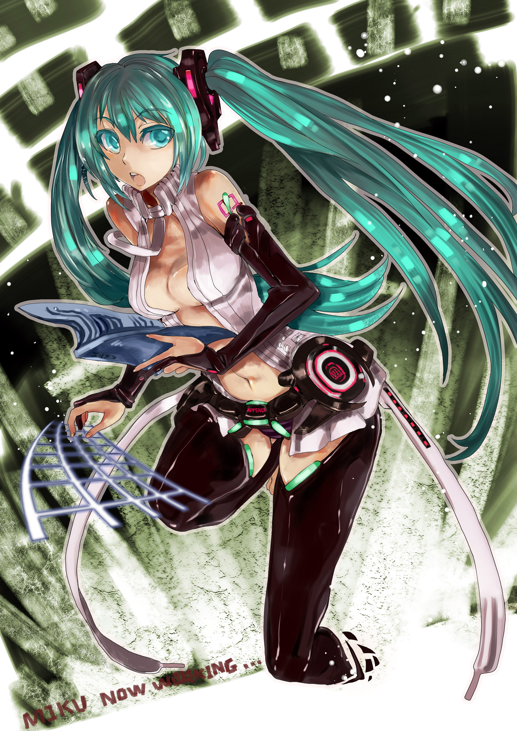 danann vocaloid vocaloid append hatsune miku miku append cleavage | #144980 | yande.re